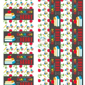 Printable Bag Topper Thank You for Teaching 3 WIDE BAG - Etsy
