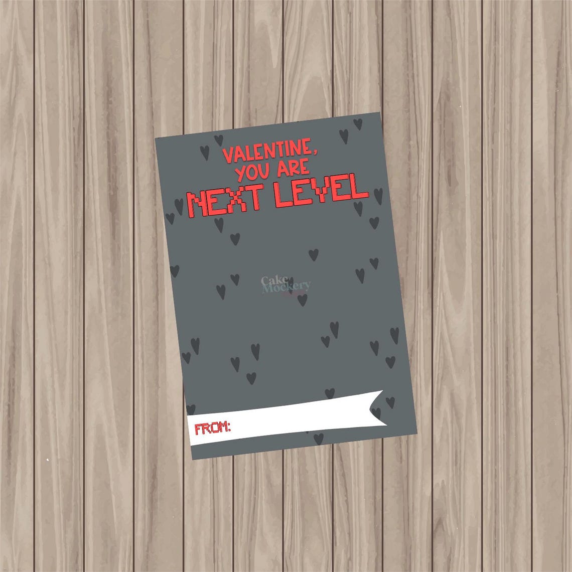 Printable Cookie Card - Next Level Valentine - 3.5"x5" - Etsy