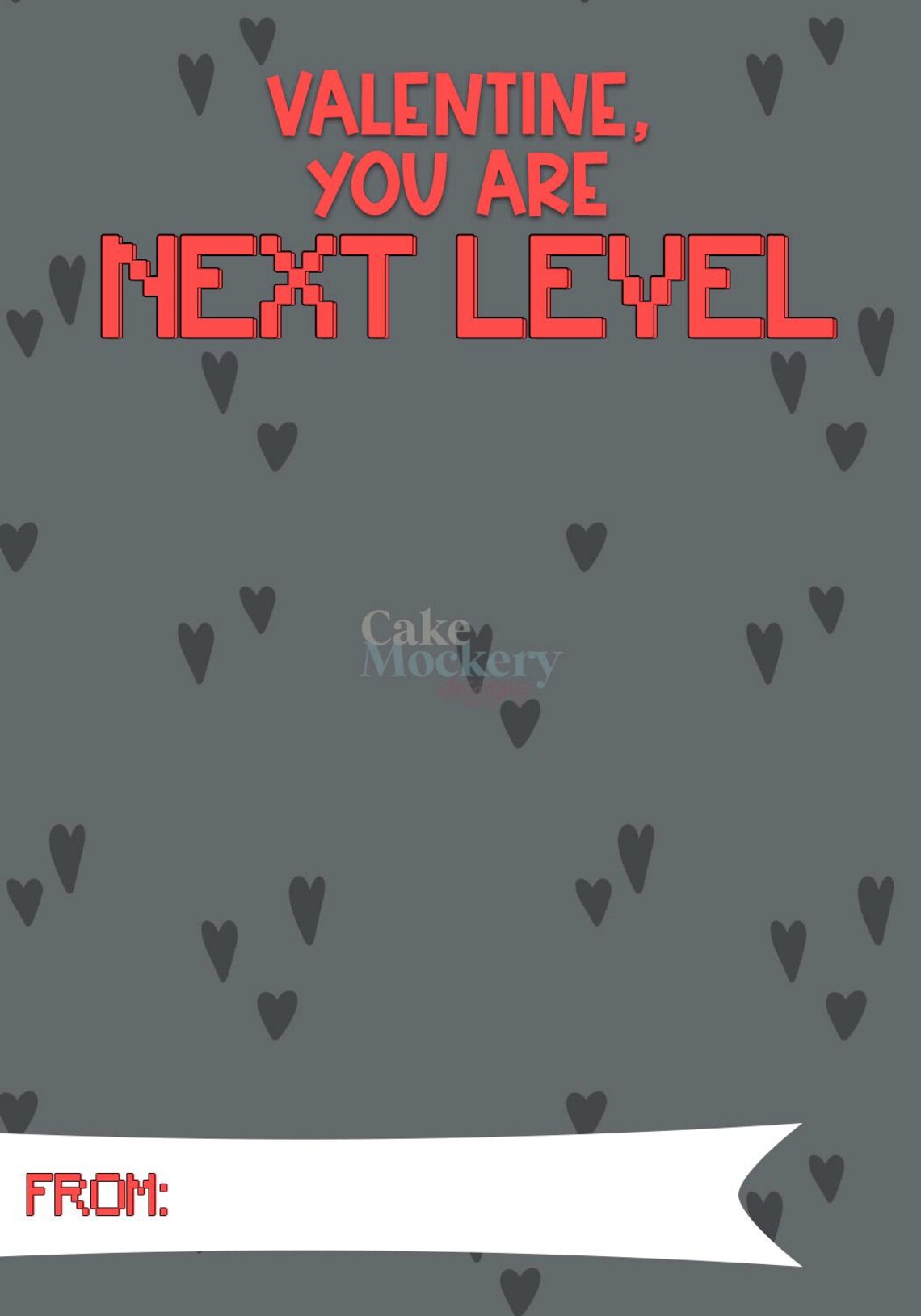 Printable Cookie Card - Next Level Valentine - 3.5"x5" - Etsy