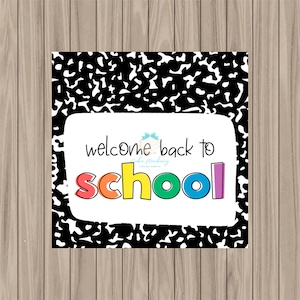 Printable Tag Welcome Back to School 2 Square - Etsy