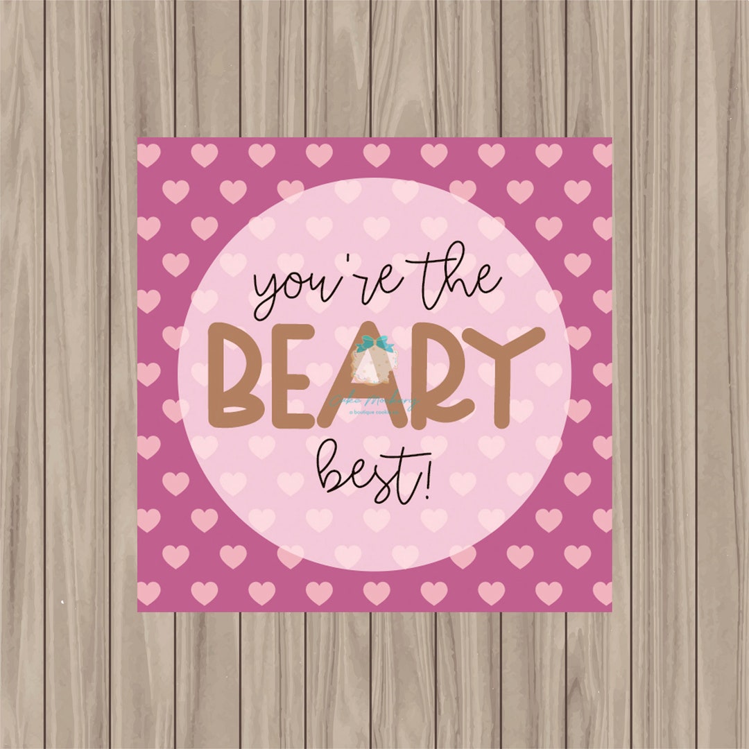 Printable Tag - You're the Beary Best - 2" Square - Etsy