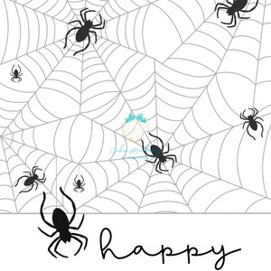 Printable Cookie Card - Spider Happy Halloween - 3.5"x5" - Etsy