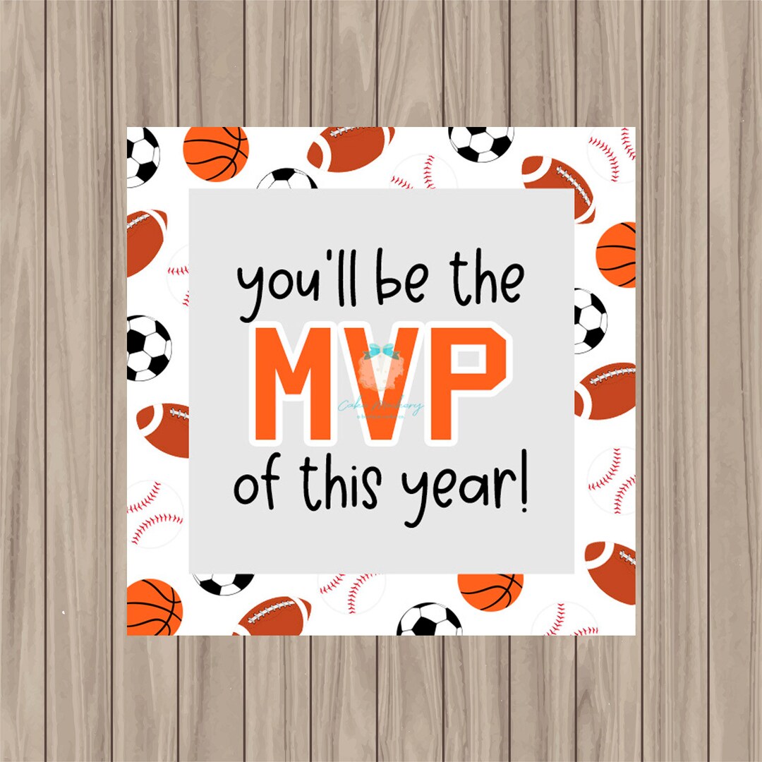 Printable Tag - You'll Be the MVP of This Year - 2" Square - Etsy