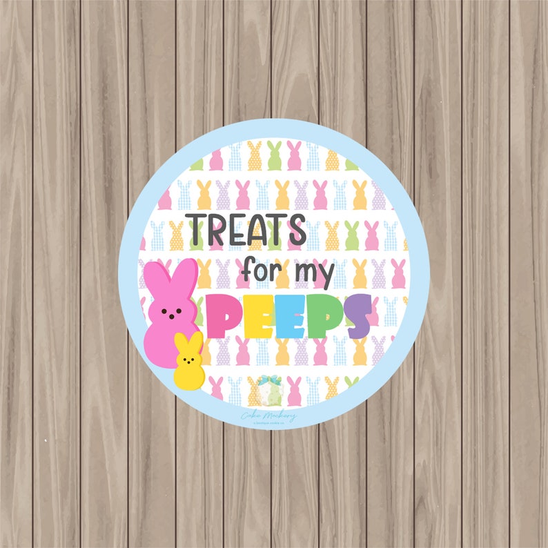 Printable Tag Treats for My Peeps 2 Circle | Etsy