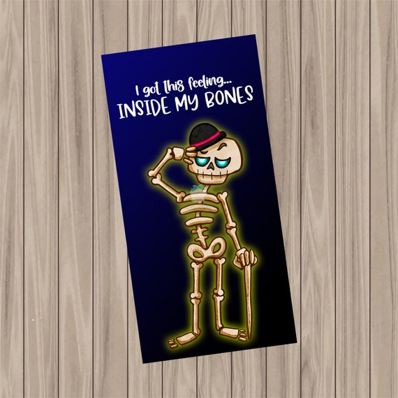 Printable Tag Skeleton Gift Tag 1.5x3 | Etsy