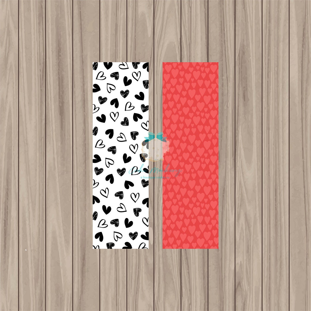 Pre-printed PHYSICAL Reversible Box Backer - Black Heart/red Heart - 10 ...