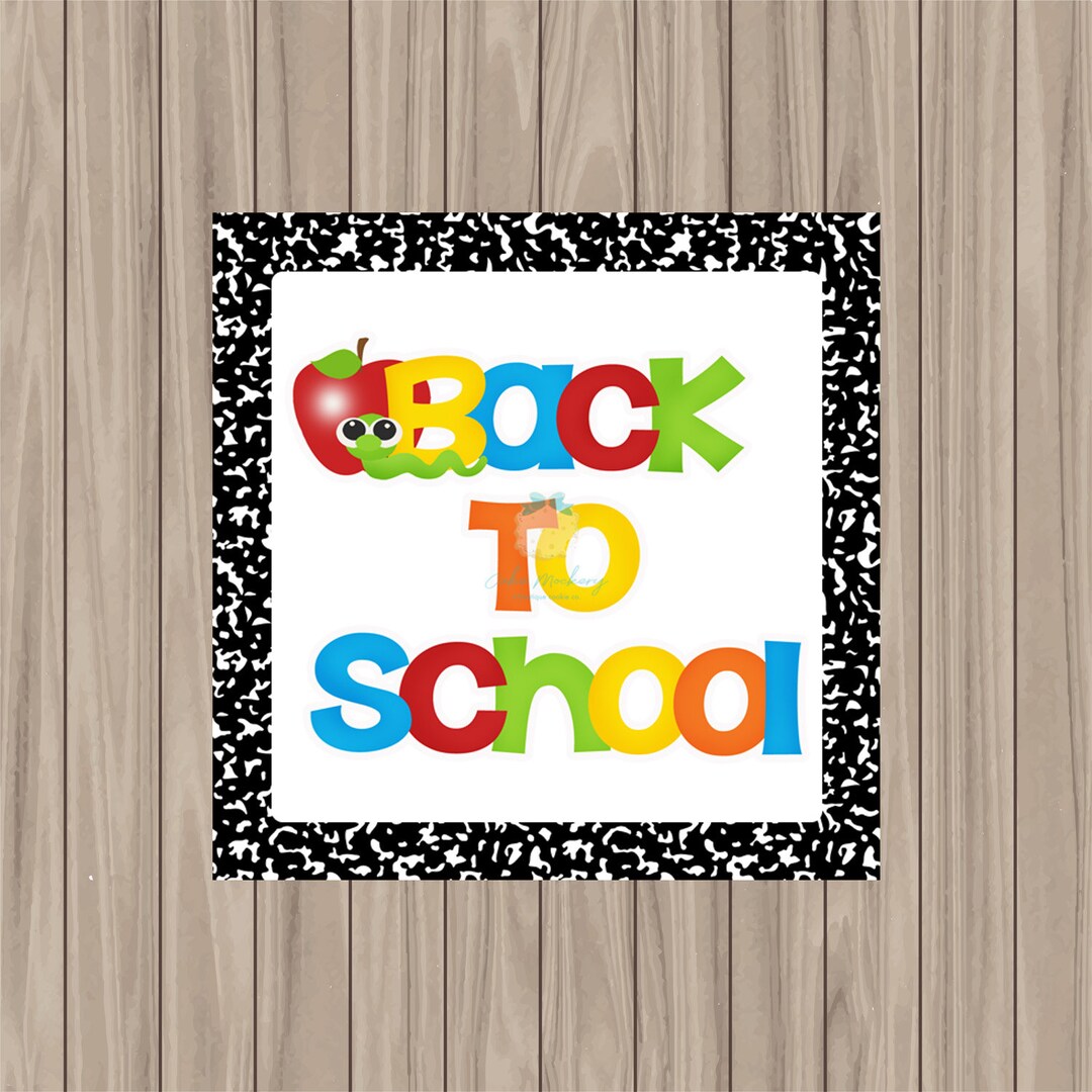 Printable Tag - Back to School - 2" Square - Etsy