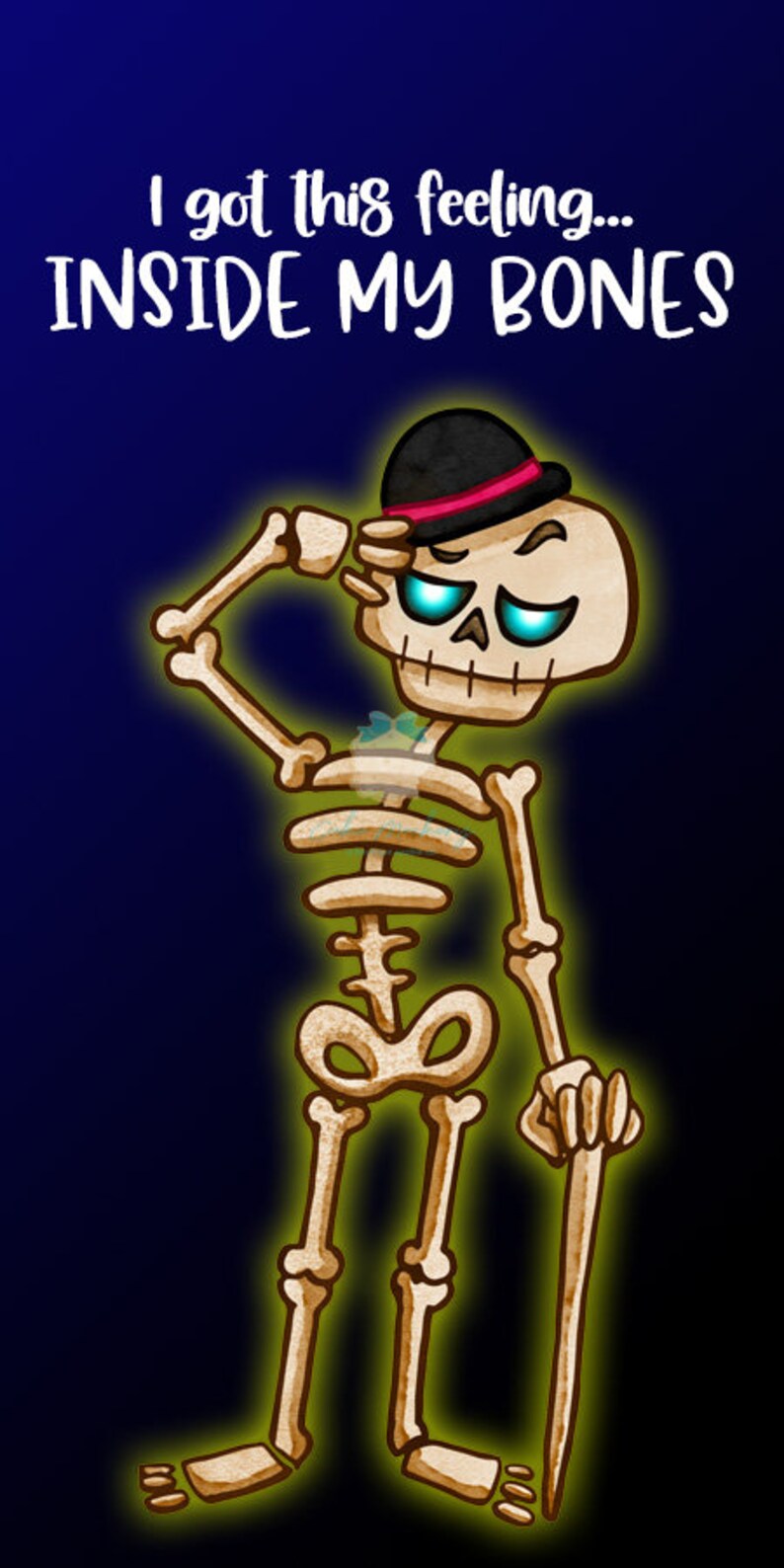 Printable Tag Skeleton Gift Tag 1.5x3 - Etsy