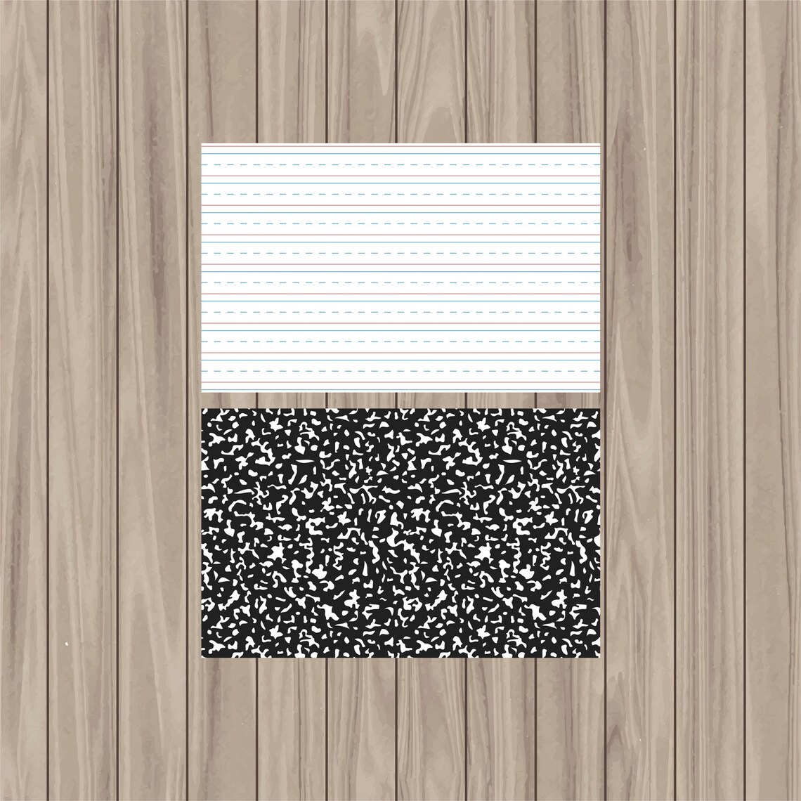 Pre-printed PHYSICAL Reversible Box Backer - Composition/lined Paper ...