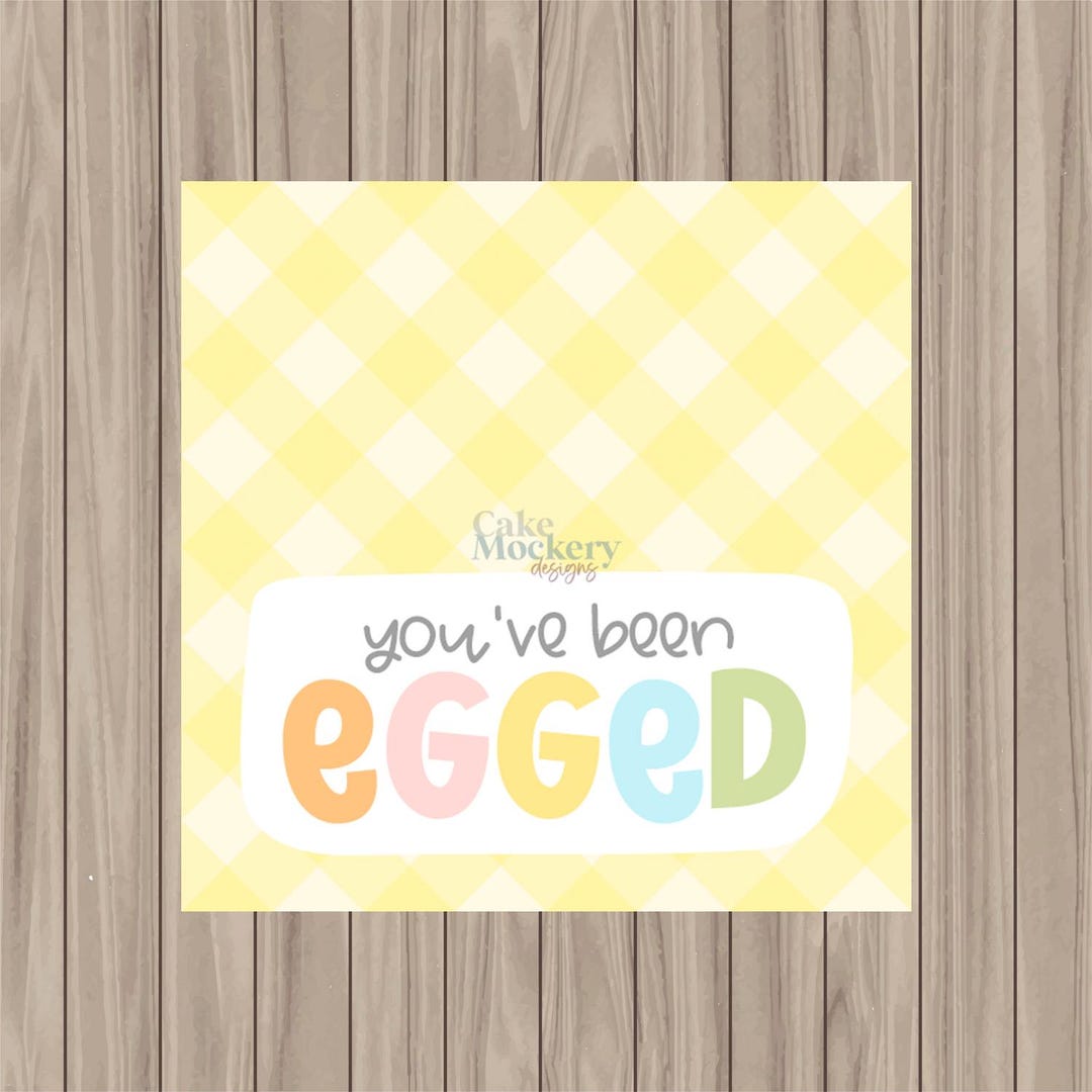 Printable Tag - You've Been Egged - 2" Square - Etsy