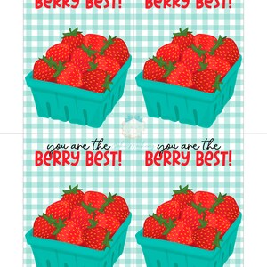Printable Cookie Card - You Are the Berry Best! - 3.5"x5" - Etsy