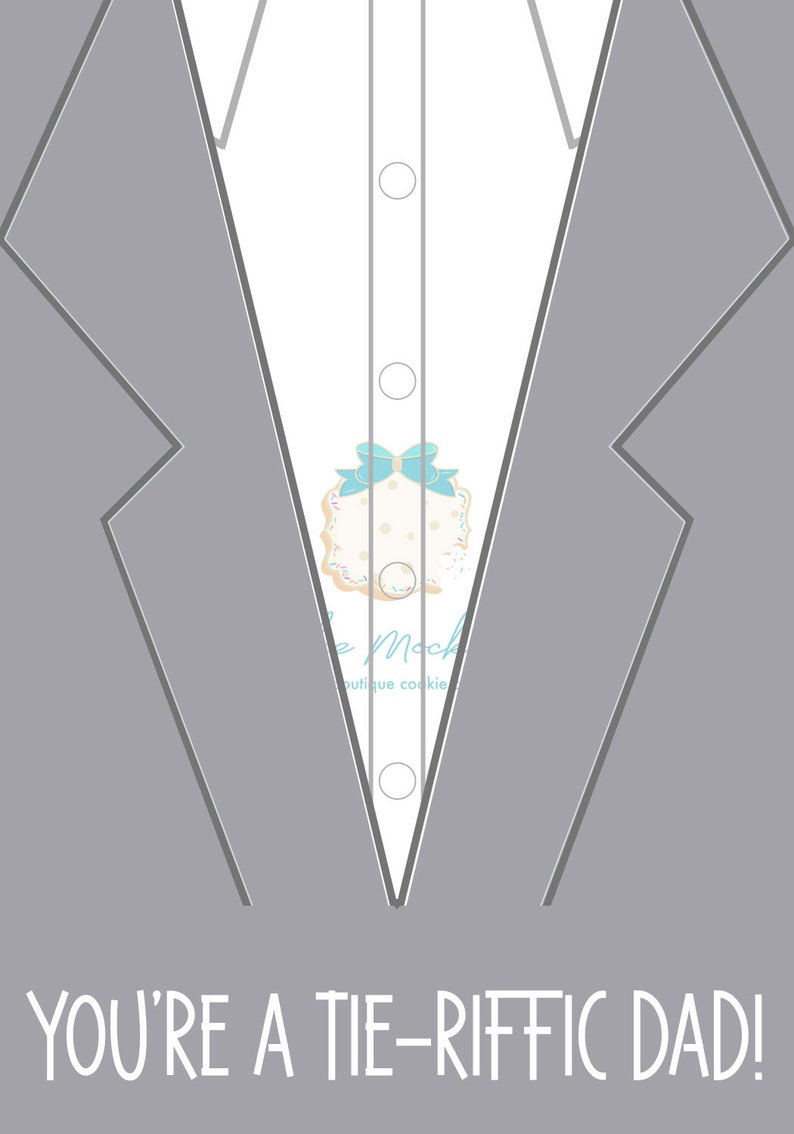 Printable Cookie Card - You're a Tie-riffic Dad - 3.5"x5" - Etsy