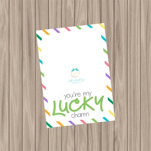 Printable Cookie Card You're My Lucky Charm 3.5x5 - Etsy