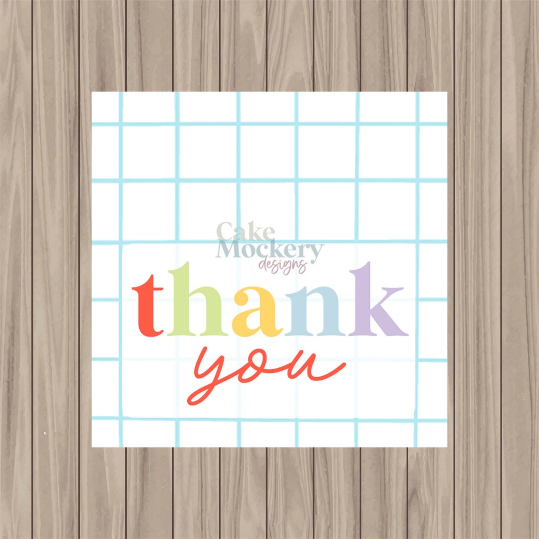 Printable Tag - Thank You - 2" Square - Etsy
