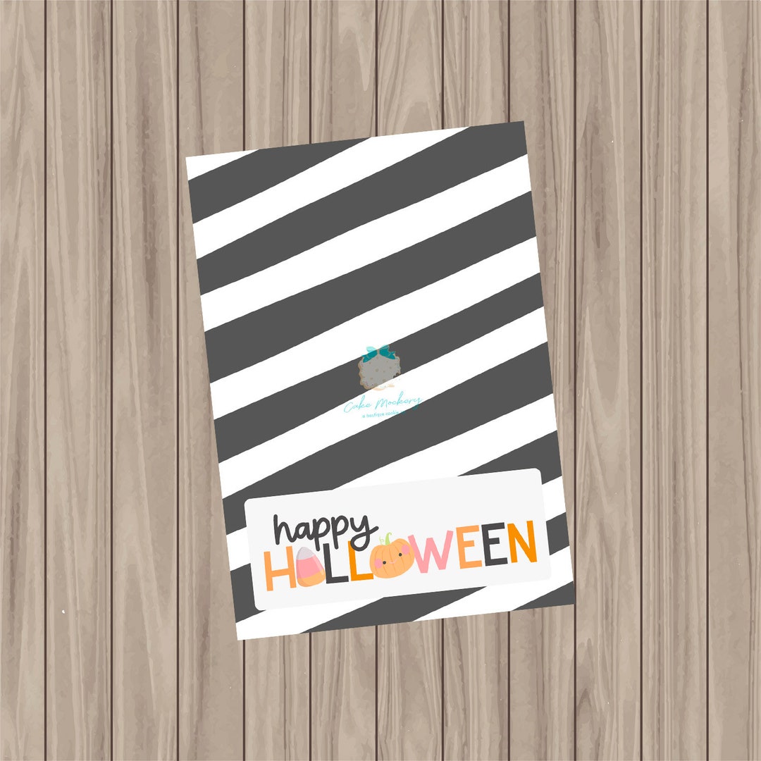 Printable Cookie Card - Happy Halloween - 3.5"x5" - Etsy