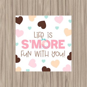 Printable Tag - S'more Fun With You - 2" Square - Etsy