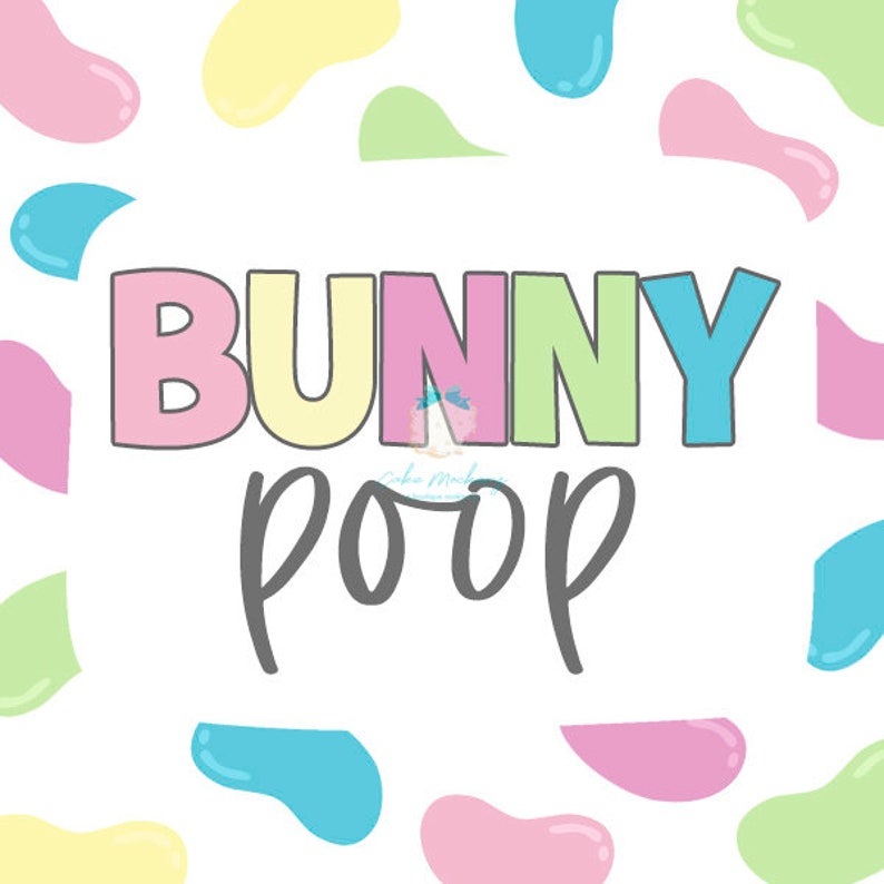 Printable Tag Bunny Poop 2 Square - Etsy