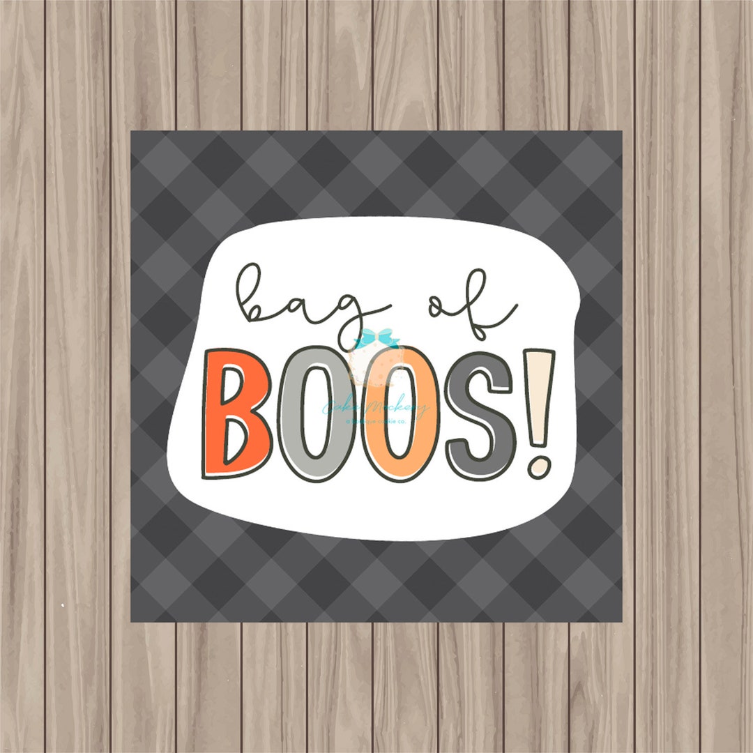 Printable Tag - Bag of Boos - 2" Square - Etsy