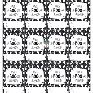 Printable Tag - Fa-boo-lous Halloween - 2"x3" Tag - Etsy