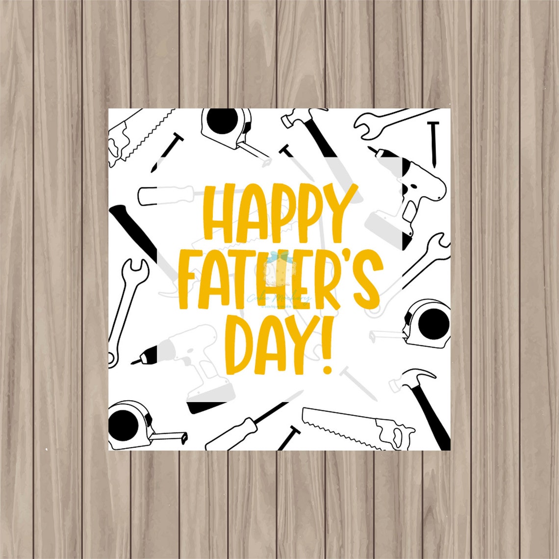 Printable Tag - Happy Father's Day Tool Doodles - 2" Square - Etsy