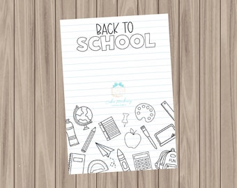 Printable Back to School Cookie Card Welcome Back Multi-colored ...