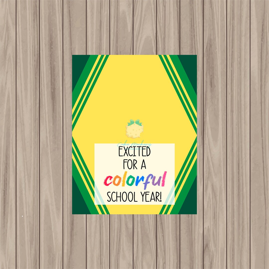 Printable Bag Topper - Crayon - Colorful Year - 3.125" Wide X 4" Tall ...