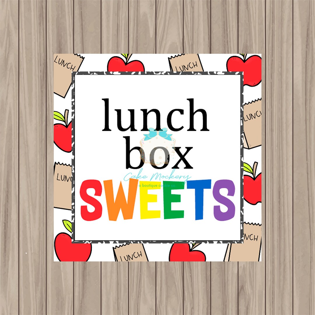 Printable Tag - Lunch Box Sweets - 2" Square - Etsy