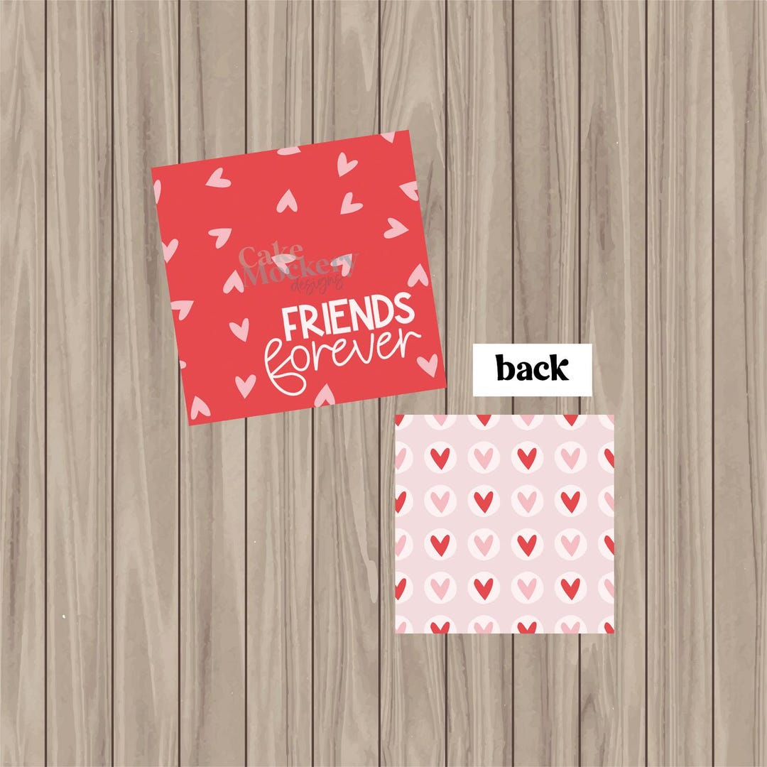 Pre-printed PHYSICAL Tag - Friends Forever - 2" X 2" Square - Etsy