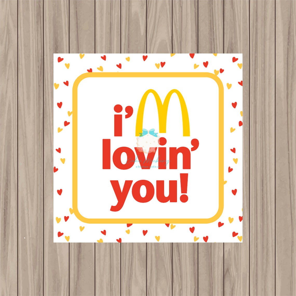 Printable Tag - I'm Lovin' You - 2" Square - Etsy