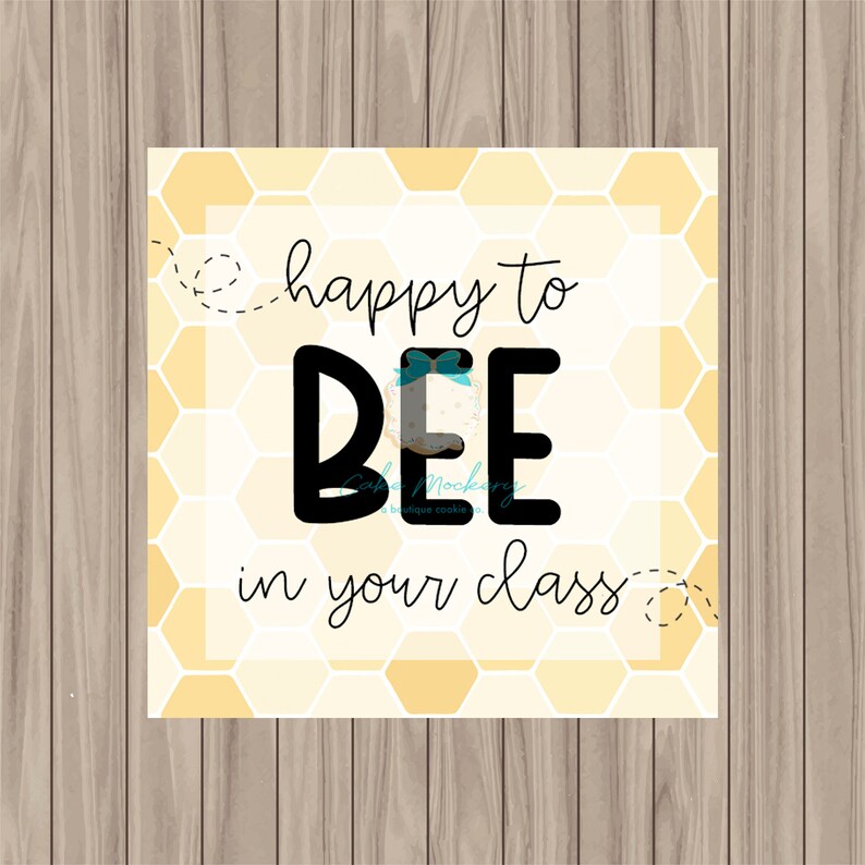 Printable Tag Happy to BEE in Your Class 2 Square - Etsy
