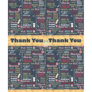 Printable Cookie Card - Doctor/nurse Thank You - 3.5"x5" - Etsy