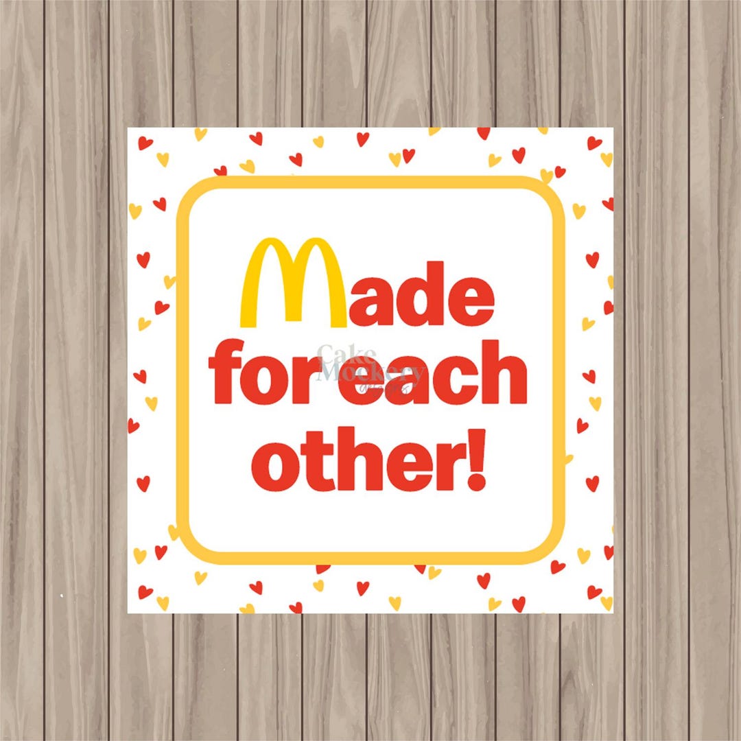 Printable Tag - Made for Each Other - 2" Square - Etsy