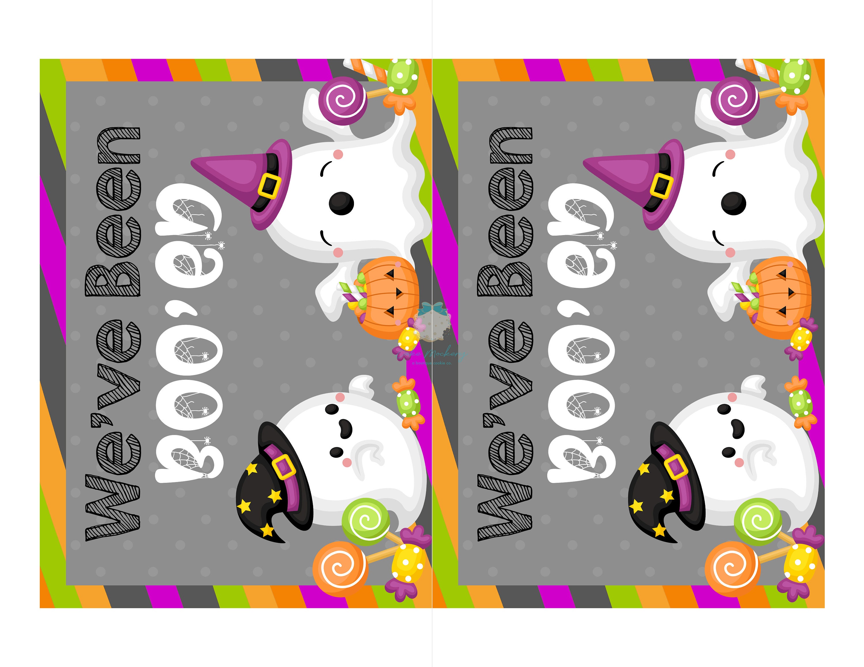 Printable Cookie Card You've Been Boo'ed | Etsy