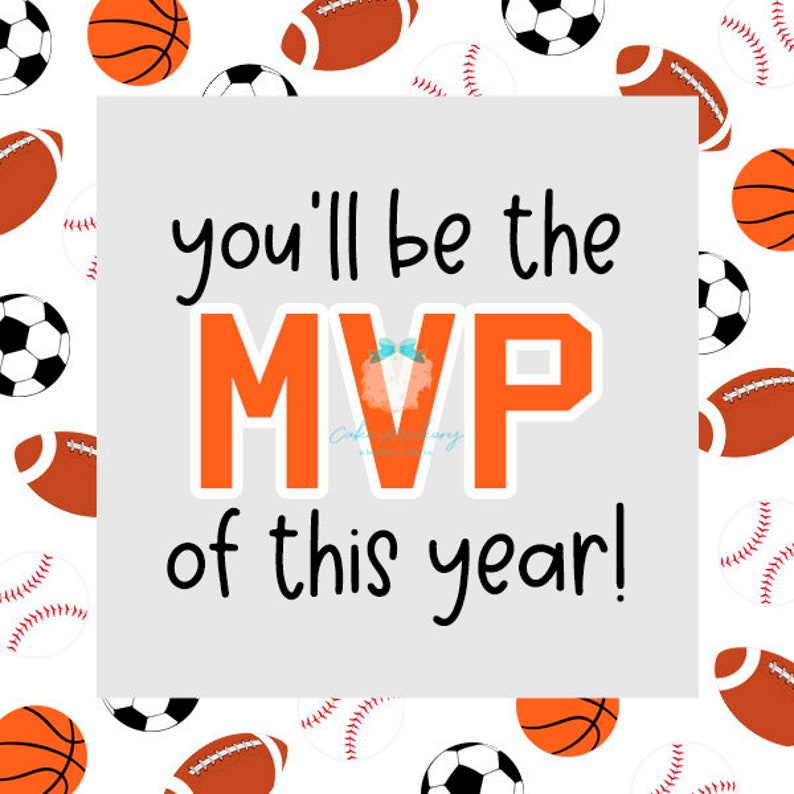 Printable Tag - You'll Be the MVP of This Year - 2" Square - Etsy