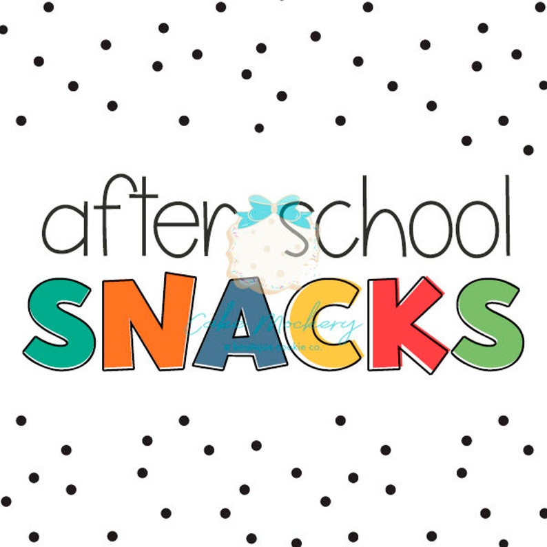 Printable Tag - After School Snacks- 2" Square - Etsy