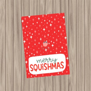 Printable Cookie Card - Merry Squishmas - 3.5"x5" - Etsy