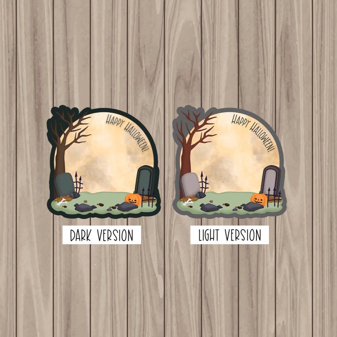 Printed Die-cut Graveyard - 5.25"x 5.25" - Etsy