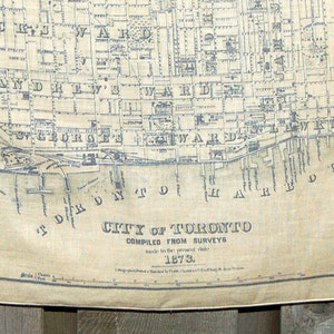 City of Toronto Vintage Map Tea Towel - FREE SHIPPING - Etsy Canada