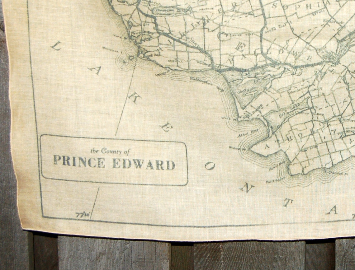 Prince Edward County Map Tea Towel - FREE SHIPPING - Etsy Canada