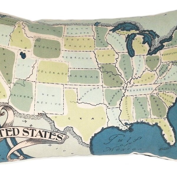 Us Map Pillow - Etsy