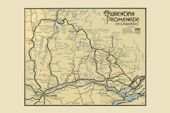 Laurentian Mountains Map