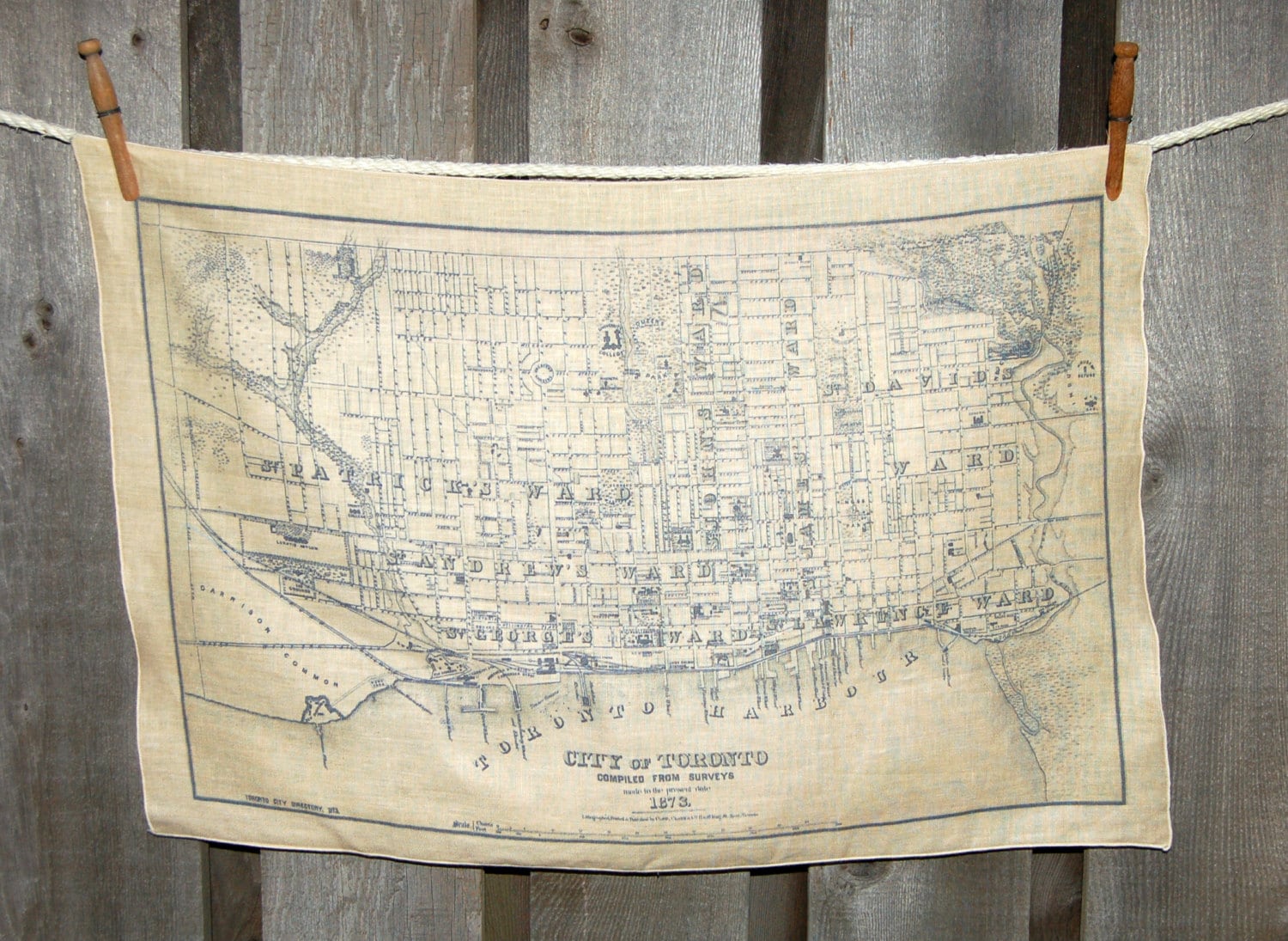 City of Toronto Vintage Map Tea Towel - FREE SHIPPING - Etsy Canada