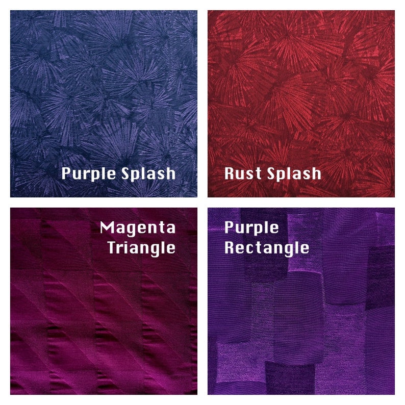 Tactel Fabric With Designs Available in Purple or Rust Splash | Etsy