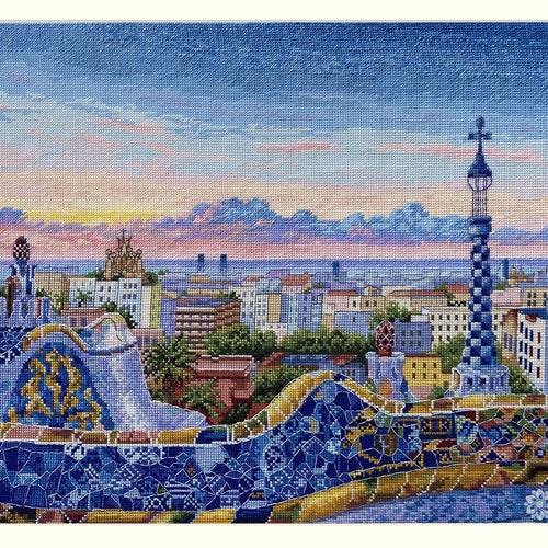 Barcelona. Park Güell Merejka Counted Cross Stitch Kit K199 | Etsy