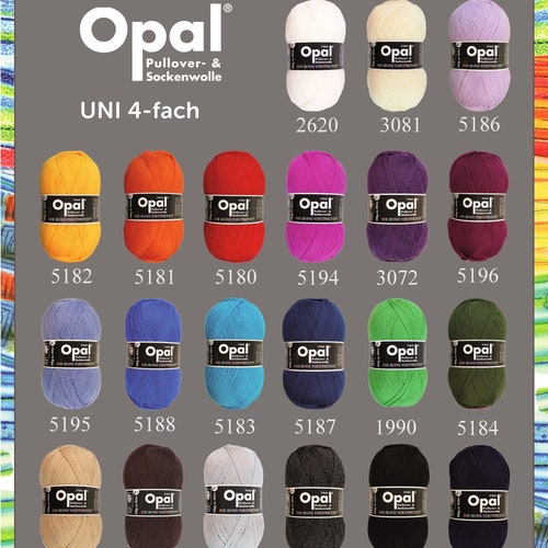 LIMITED Opal Uni Collection 4 Ply Sock Yarn in Solid Colors - Etsy