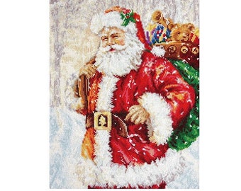 Santa Cross Stitch - Etsy