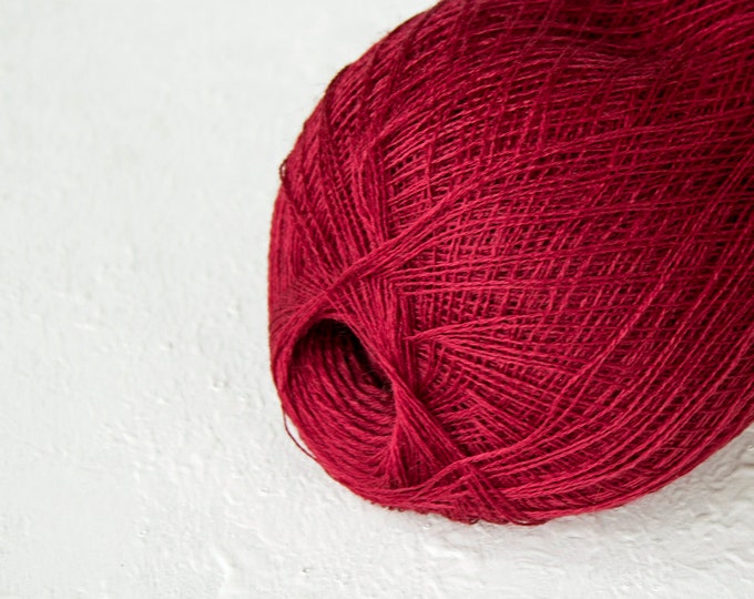 Cobweb Deep Red Color Merino Wool Yarn Haapsalu Shawl Yarn - Etsy