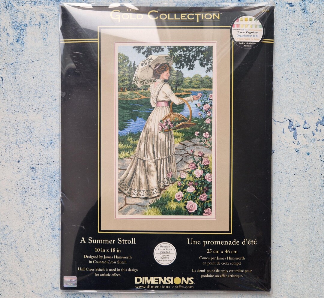 Dimensions Gold Collection Counted Cross Stitch Kit, A Summer Stroll ...