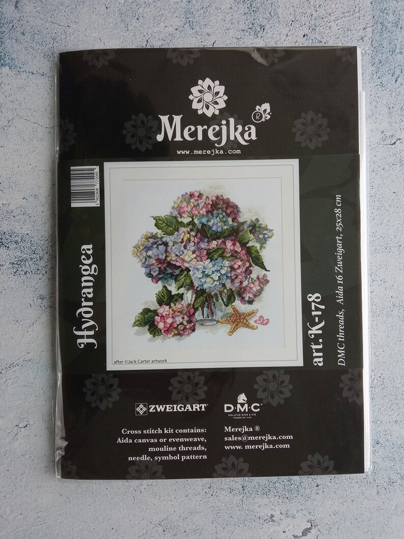 Hydrangea - Counted Cross Stitch Kit by Merejka K-178 - Etsy