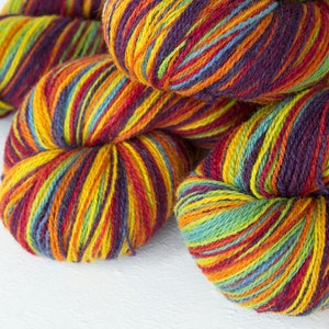 Rainbow Gradient Wool Artistic Yarn for Knitting, Crochet, Aade Long 8/ ...
